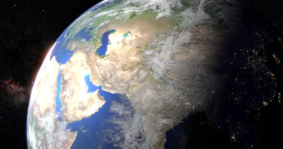 Earth Rotating While Camera Zooming Stock Footage Video (100% Royalty ...