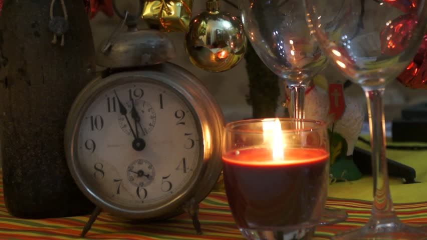 Christmas Tree Twinkle Lights, Lights Twinkling And Two Glasses Of ...