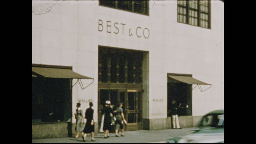 1950s: Storefronts for Major Retailers. Stock Footage Video (100% ...