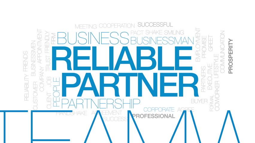 Reliable Partner Animated Word Cloud, Text Design Animation. Stock ...
