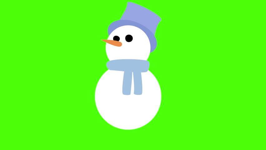 Festive Christmas Snowman Appearing On Off Animation Loop Purple Stock ...