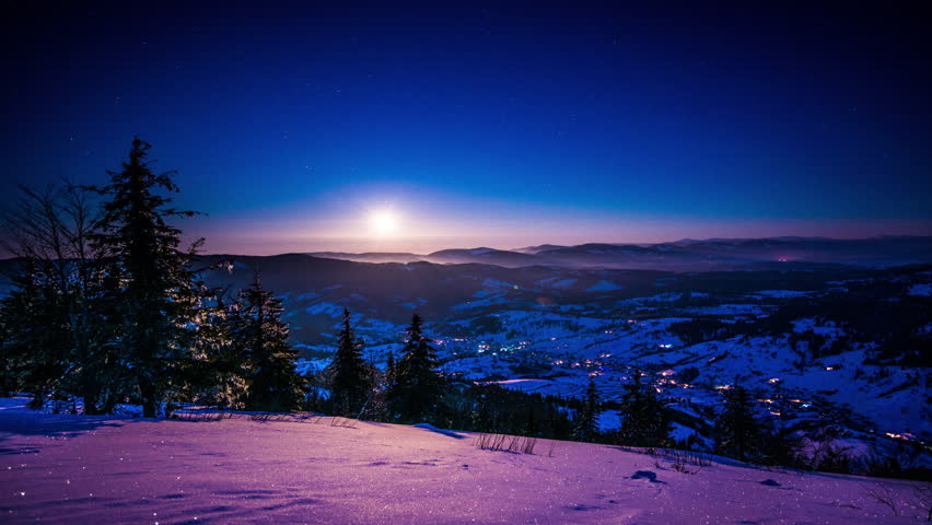 Winter Time Lapse in Carpatian Stock Footage Video (100% Royalty-free ...