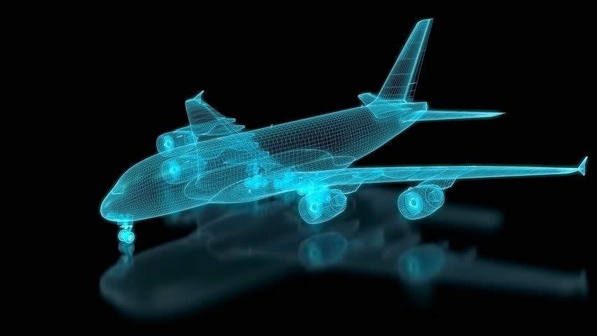 Commercial Aircraft Mesh. Part of Stock Footage Video (100% Royalty ...