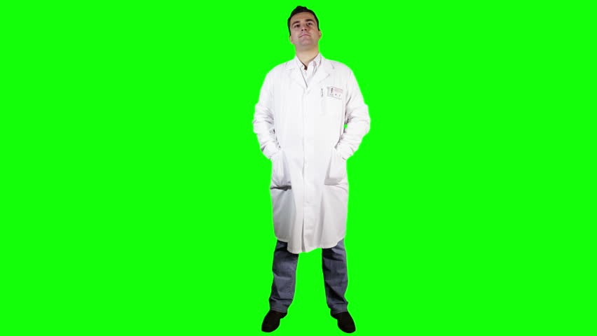 Young Men Back Pain Full Body Greenscreen Footage Was Shot Against ...