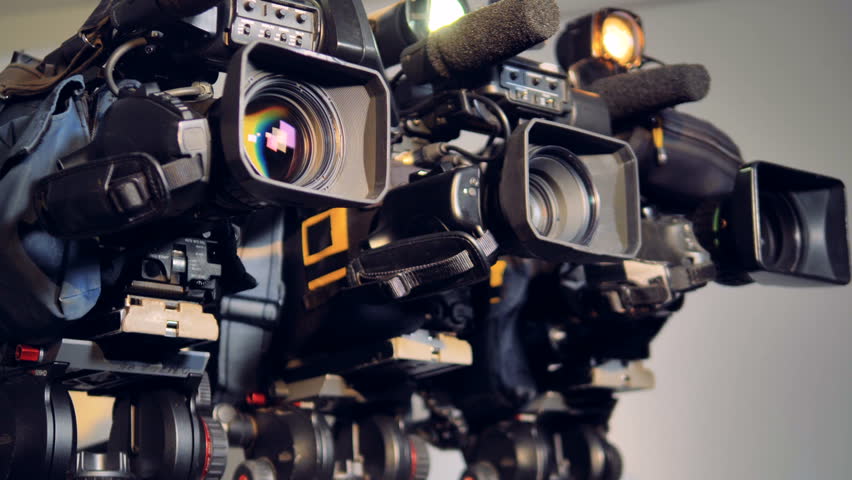 Professional Digital Video Camera, Isolated On White Background ...