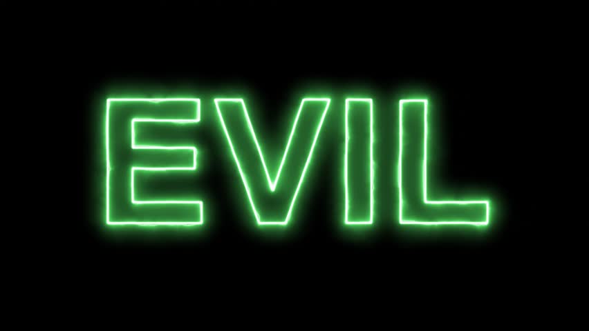 Neon Flickering Green Text Evil Stock Footage Video (100% Royalty-free ...