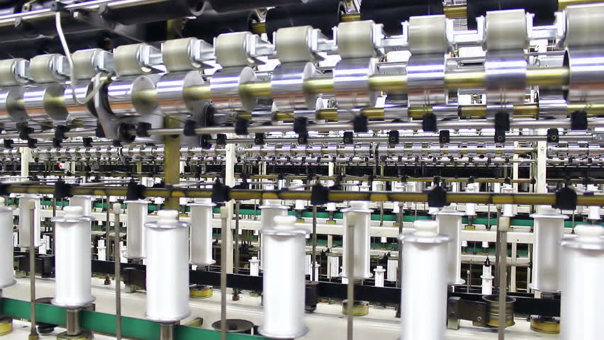 Stock video of automated production of synthetic fibers ; | 3334154 ...