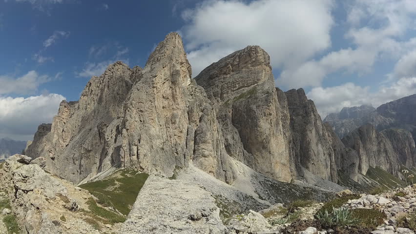Timelapse of Vertical Dolomitic Pinnacles Stock Footage Video (100% ...