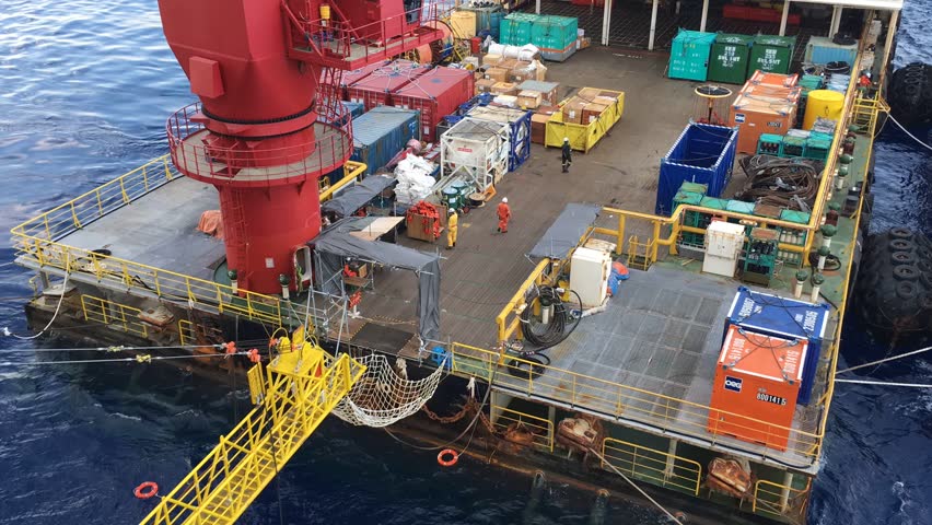 KELANTAN, MALAYSIA - March 12 2017 : Unidentified Well Head Platform ...