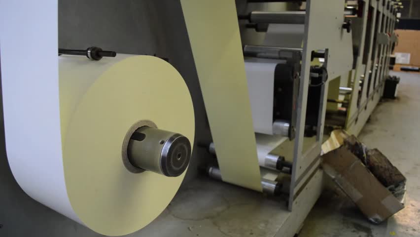 Big Rolls of Paper Moving Stock Footage Video (100% Royalty-free ...