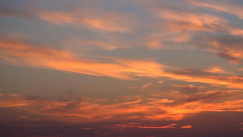 Sunlight Colored Clouds At Twilight Skies Stock Footage Video 11848061 ...
