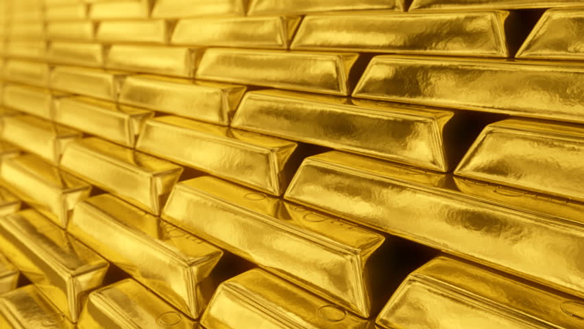 3D Animation Of Stacked Gold Bars. Stock Footage Video 3635306 ...