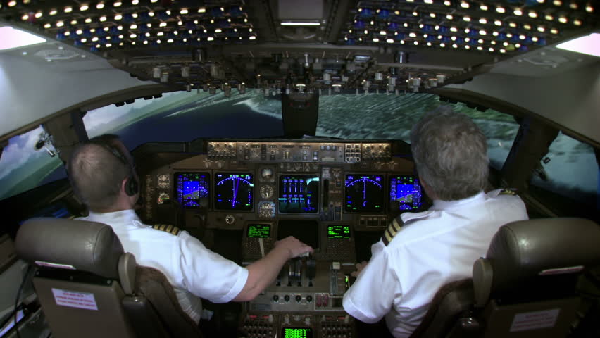 Pilots Take Off In A Jumbo Jet. Stock Footage Video 3704261 | Shutterstock