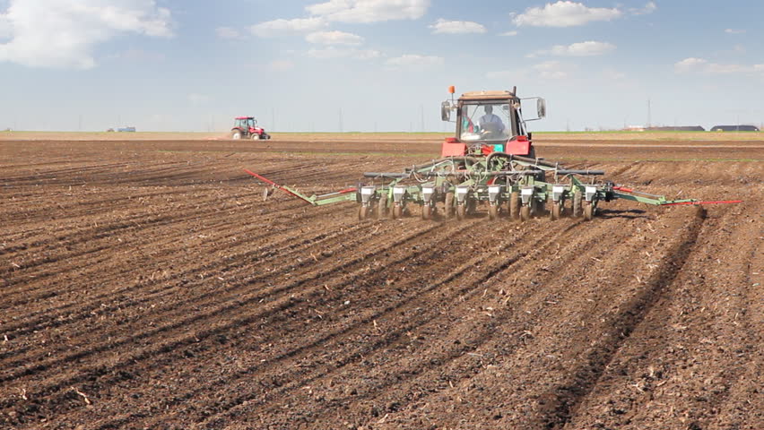 Agricultural Tractor Sowing Seeds and Stock Footage Video (100% Royalty ...
