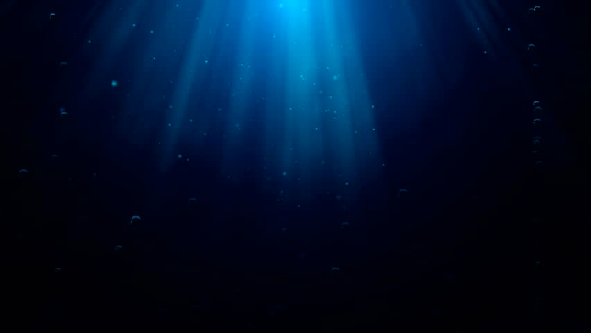 Underwater View, With Light Rays Shining Through The Moving Water ...