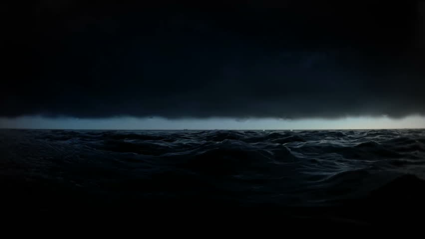 Stock video of lost in the ocean at night | 3966634 | Shutterstock