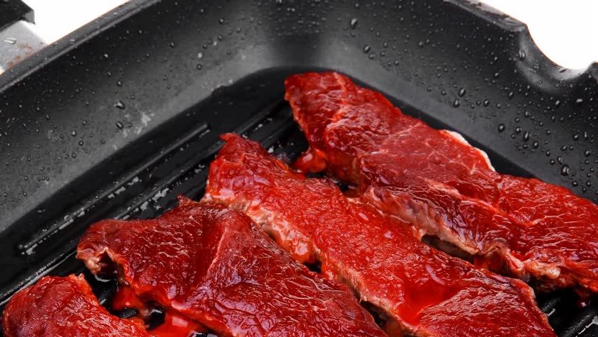 Raw Bloody Beef Fillet Steaks Stock Footage Video (100% Royalty-free ...