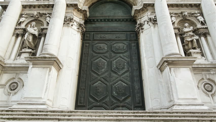 Beautiful Atlas Columns Ornate A Medieval Palace Gate In Classical ...