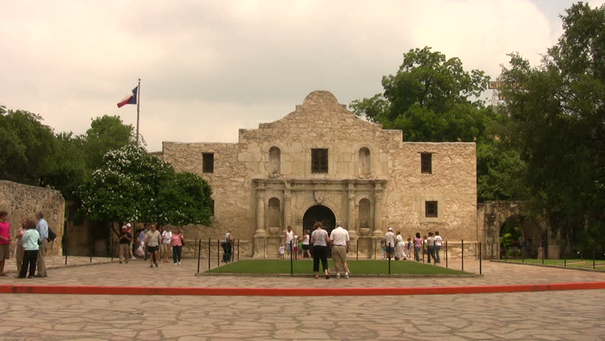 Video Time Lapse Of The Old Spanish Mission Alamo In Downtown San ...