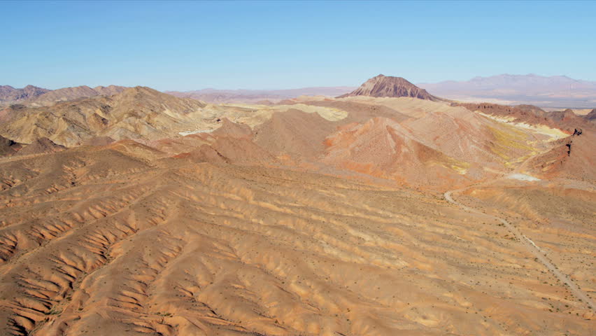 Aerial View Red Rock Mountains Stock Footage Video (100% Royalty-free ...