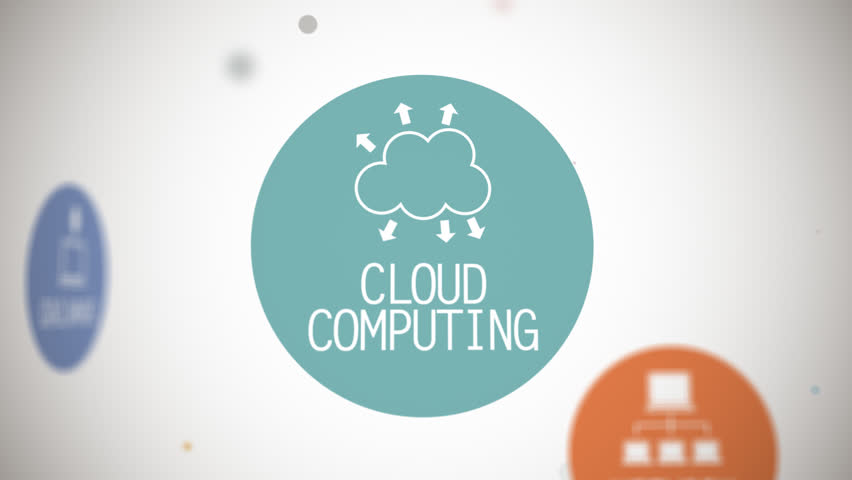 Animation Presents Data Transfer Between Computers And A Cloud. A ...