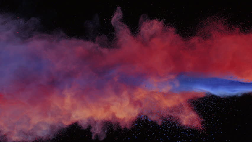 Blowing Colored Dust from Two Stock Footage Video (100% Royalty-free ...