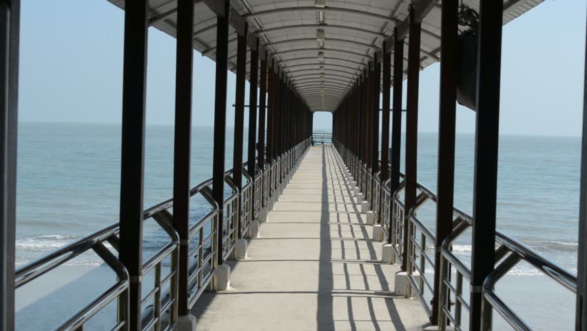 Man-made Bridge Extend to the Stock Footage Video (100% Royalty-free ...