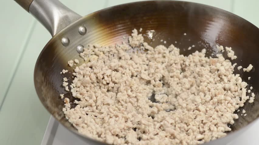 Frying Mince Pork On a Stock Footage Video (100% Royalty-free) 4811954 ...