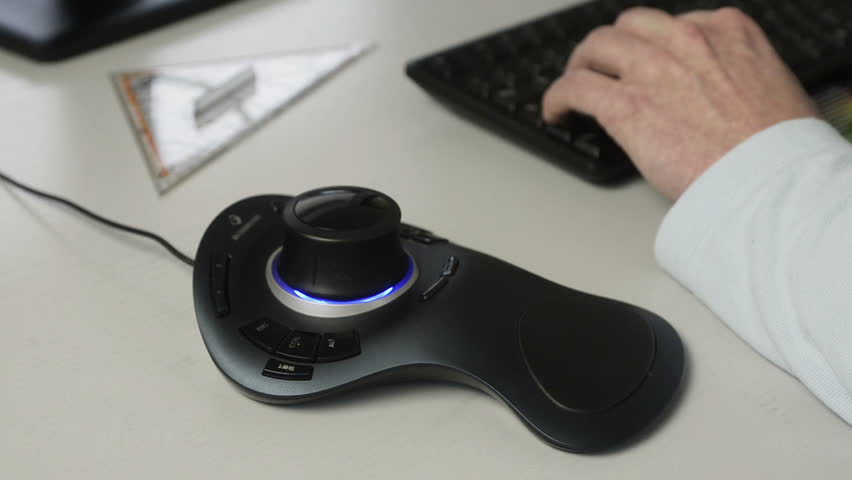 Hand Operated Keyboard, Joystick Mouse Stock Footage Video (100% ...