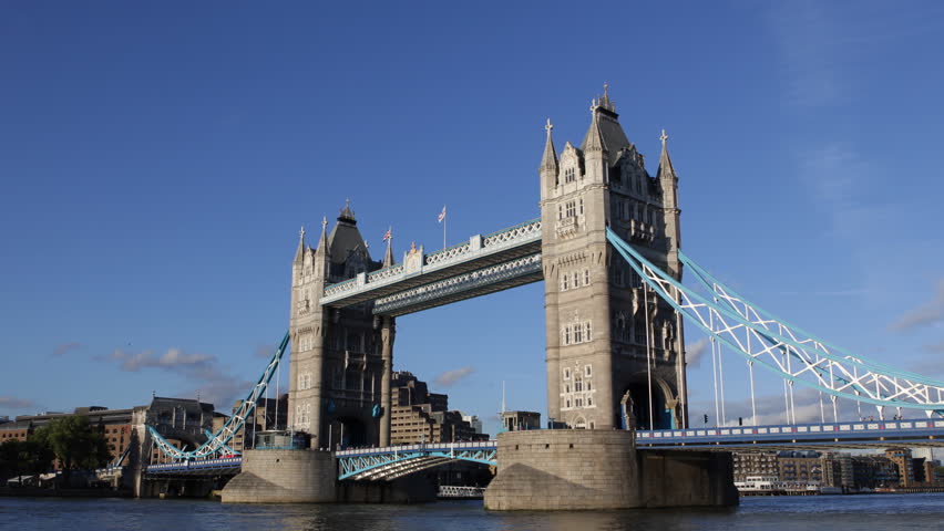 Famous English Drawbridge Landmark Tower Bridge London Skyline England ...