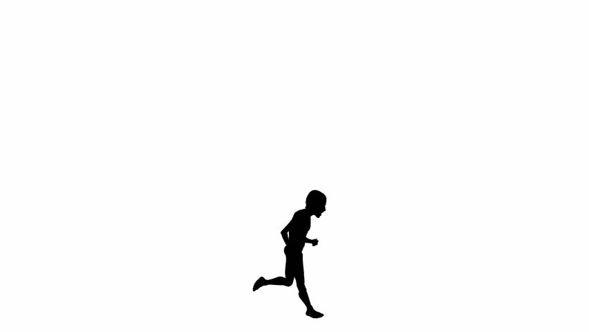 Animated Silhouette of a Running Stock Footage Video (100% Royalty-free ...