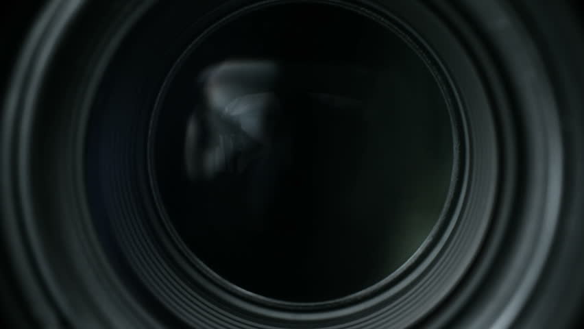 Camera Zoom. Closeup Shot Of Professional Video Camera, With Its Lens ...