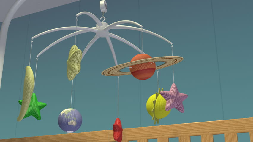 Baby Mobile Above Crib, Day Stock Footage Video (100% Royalty-free ...