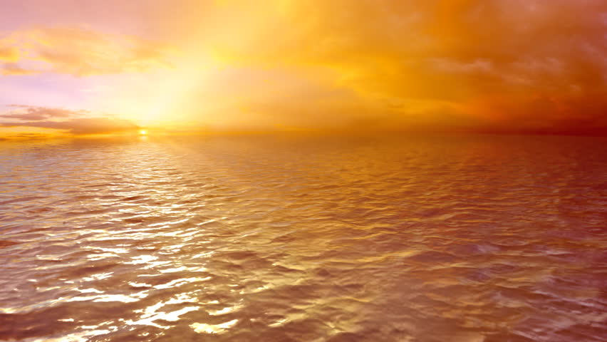 Looped Sea Sunset. Sea Sunset Stock Footage Video (100% Royalty-free ...