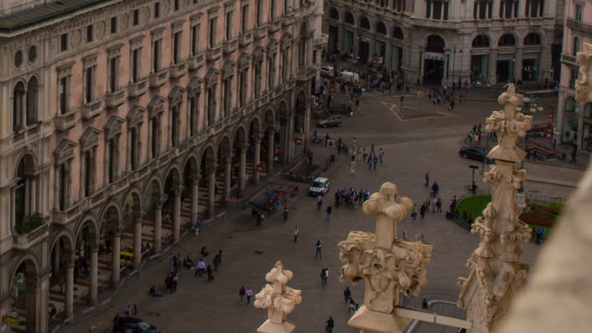 Italy Milan Street Intersection from Stock Footage Video (100% Royalty ...