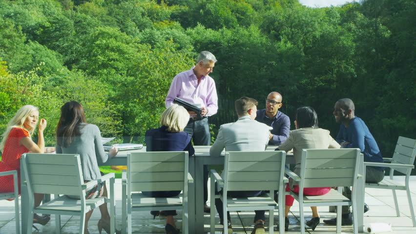 Diverse Business Team in Outdoor Stock Footage Video (100% Royalty-free ...