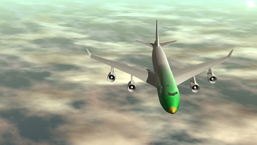 Jumbo Jet Flying Over Clouds Stock Footage Video (100% Royalty-free ...
