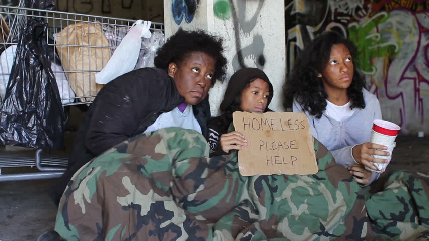 Homeless Family. Shot In Perris, California In March Of 2013. Stock ...