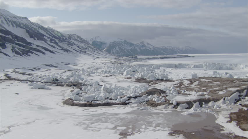 Stock video of snow rocky bouldered polar. the scene | 5422394 ...