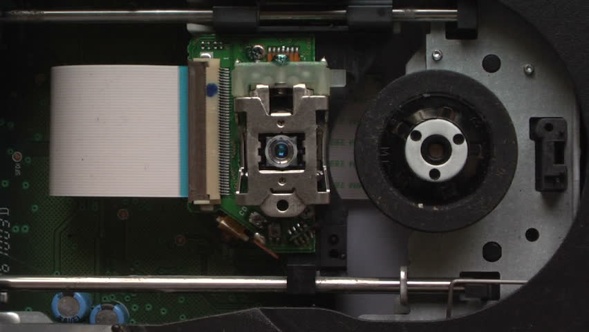 CD Reader Inside View: Inserting, Reading And Ejecting The CD-ROM Stock ...