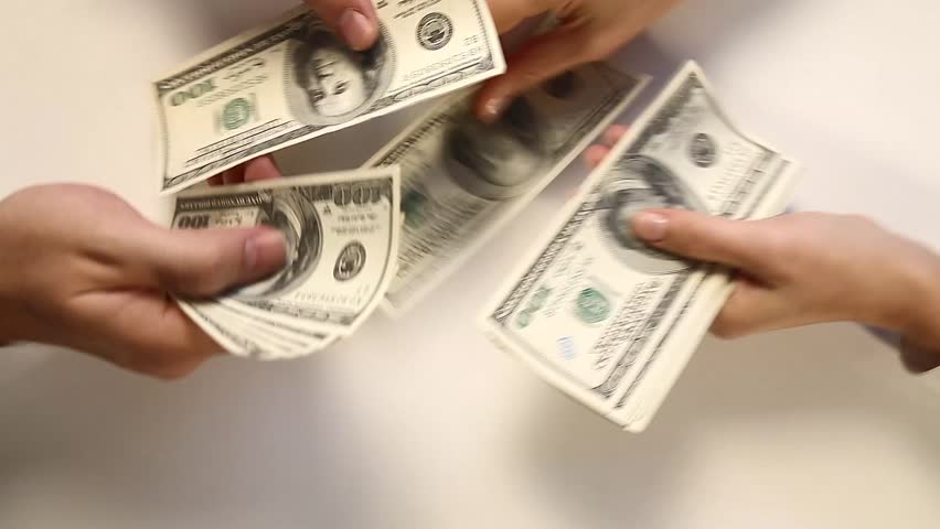 Person Counts The Money. Dollars In Hand, Money In Hand, Counts The ...