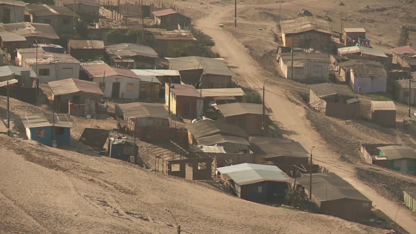 Video Footage Of Slums In The Desert At The North Of Lima, Peru, South ...