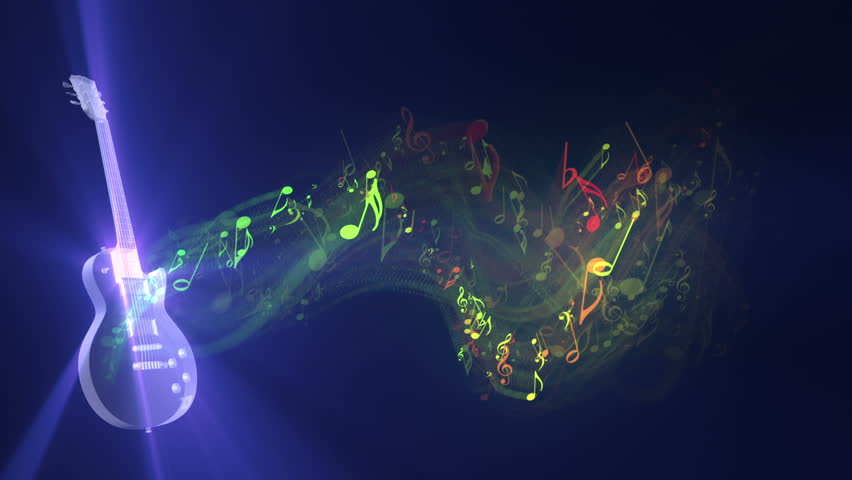 Animated Background with Musical Notes Stock Footage Video (100% ...