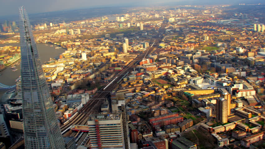 Stock Video Clip of 4K Aerial shot of Central London with | Shutterstock
