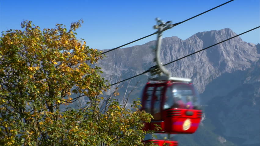 Cable Car in the Austrian Stock Footage Video (100% Royalty-free ...