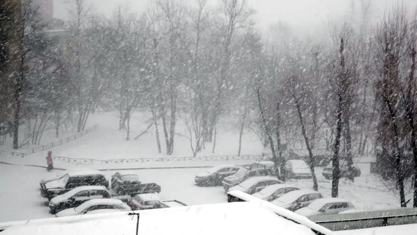 Heavy Snowfall in the City. Stock Footage Video (100% Royalty-free ...