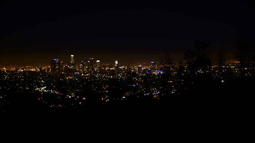 Los Angeles Night View 25 Stock Footage Video (100% Royalty-free ...
