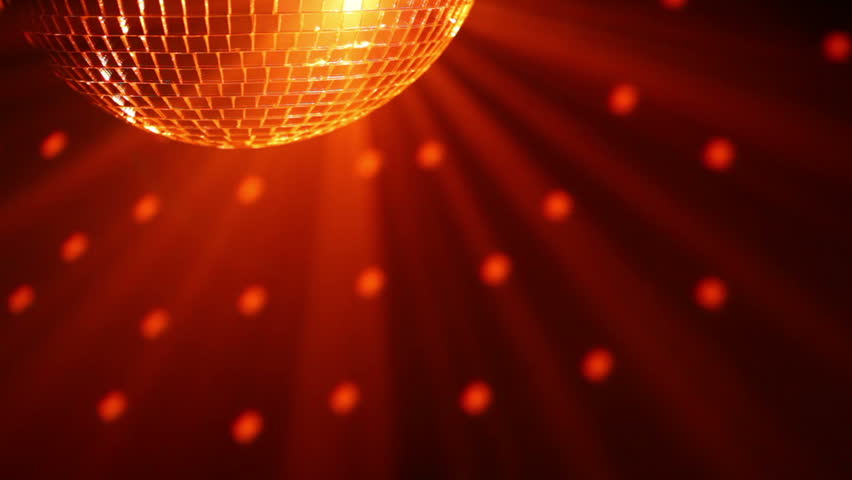 Part Of Orange Disco Ball Effect And Reflected Dots On The Wall, Copy ...