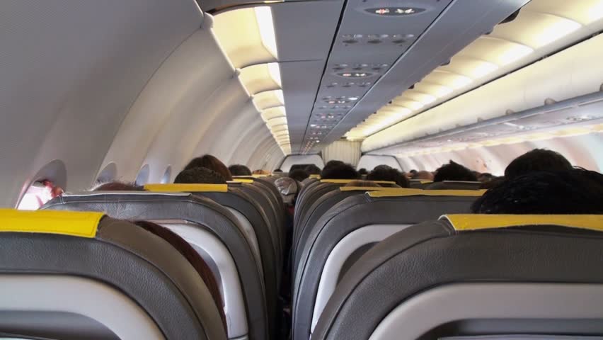 Airplane Interior, Back View Stock Footage Video 5752181 | Shutterstock