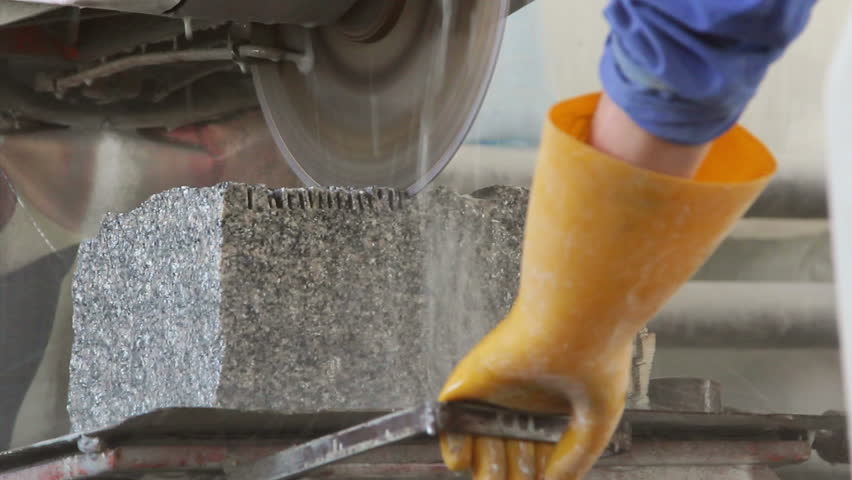 Stock video of cutting stone(granite) with water jet cutting | 5932574 ...